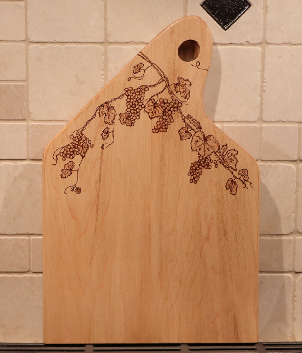 Pyrography on maple boards